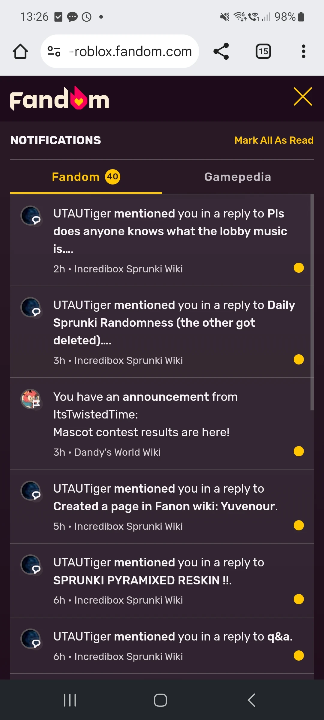 HOLY SHIT MY NOTIFICATIONS | Fandom