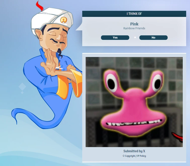 "akinator i'm gonna answer many questions and you have to guess faecalu ...