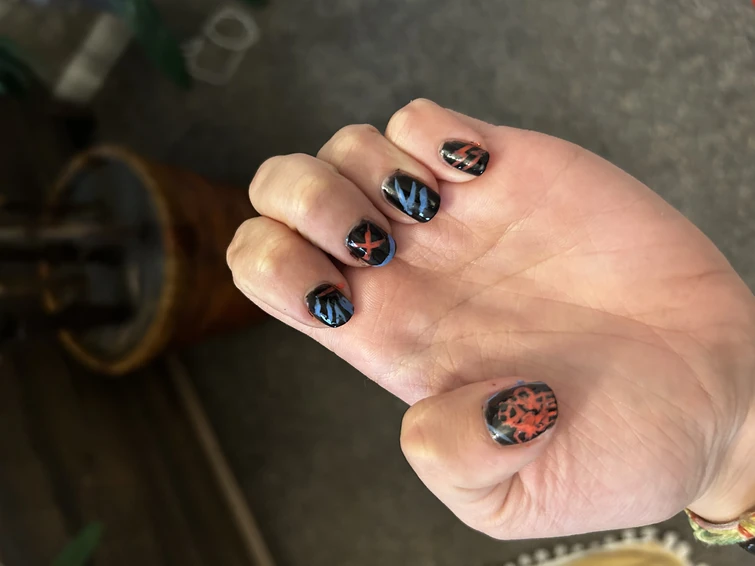 Jinx inspired nails | Fandom