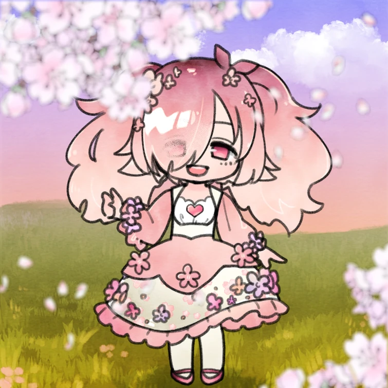 i made a sakura themed dress in picrew | Fandom