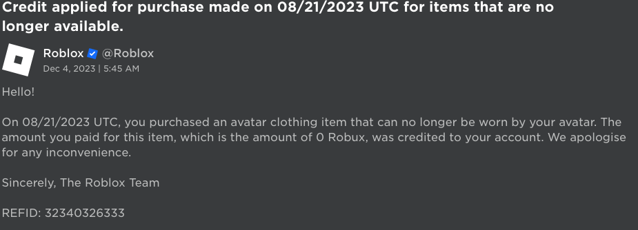 thanks, roblox! | Fandom