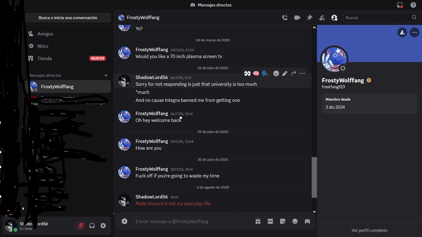 FrostyWolfffang is rude | Fandom