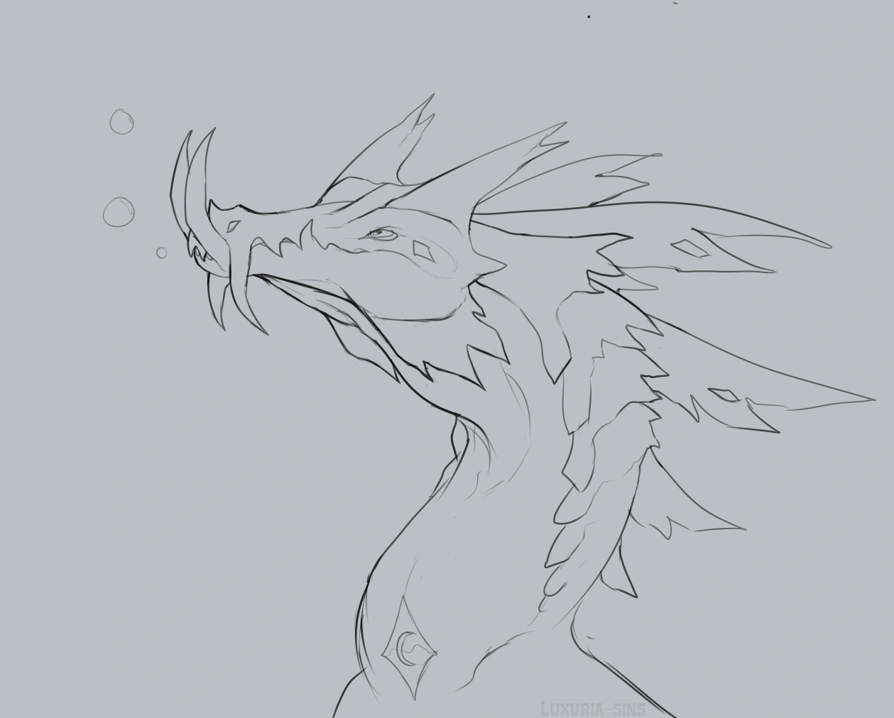 Demi-God of the Water Currents (Syroudon sketch/doodle) | Fandom