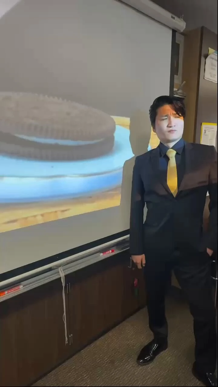 The joke is that Miss Circle is a teacher and she really likes Oreos ...