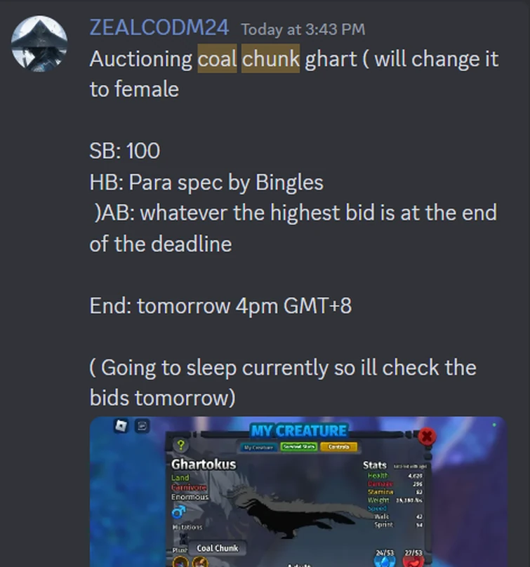 anyone know what coal chunk mutation is worth? | Fandom