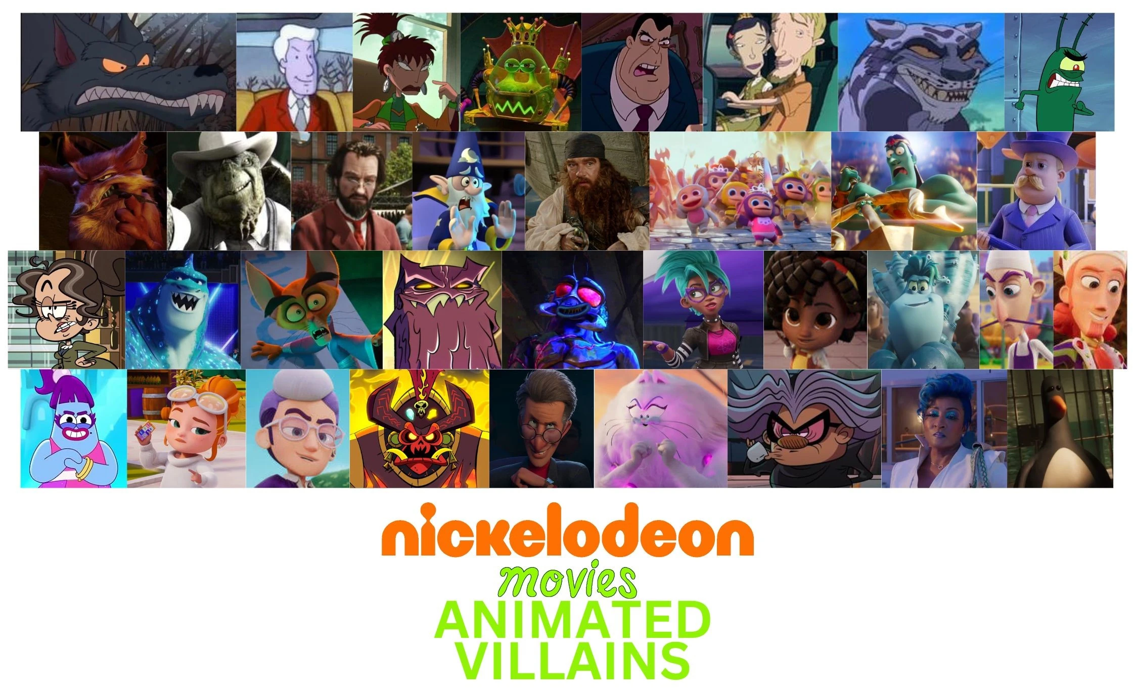 Nickelodeon Movies Animated Or Villains Characters (1998-2024) | Fandom