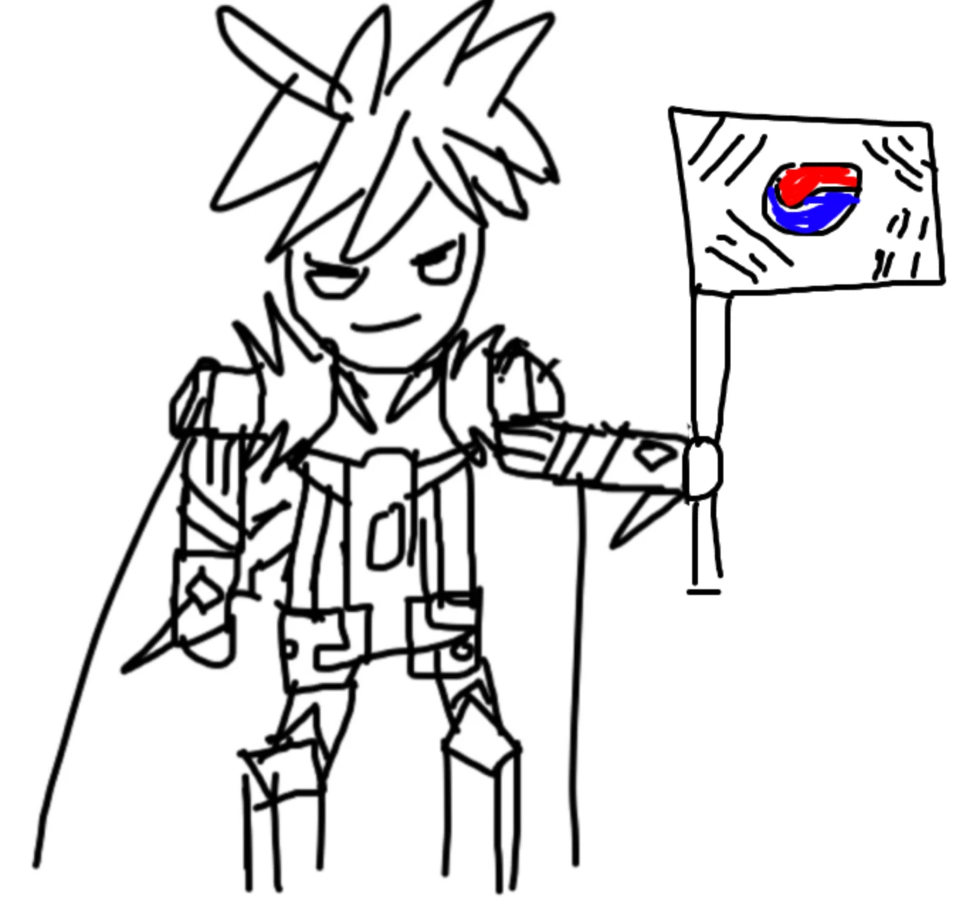 Draw your Oc holding a flag of their origin country | Fandom