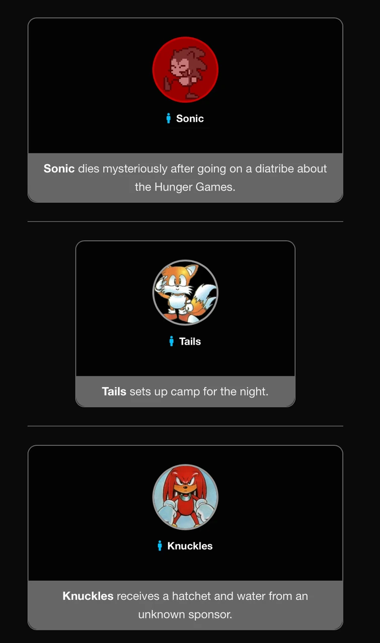 Sonic in the Hunger Games: Day + Night 1 | Fandom