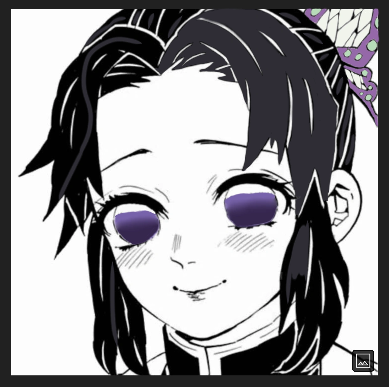 I started coloring this Shinobu manga panel cause I felt like it | Fandom