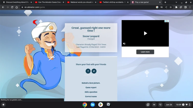 akinator (couldnt screenshot fail 2 bc laptop suddenly restarted so i added 6 misc images at ðe ...