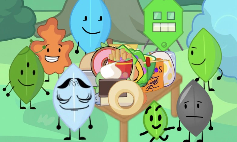 BFDI Mini Leafy 1: EAT THE MOST FOOD (suggested by Dato the man 22 ...