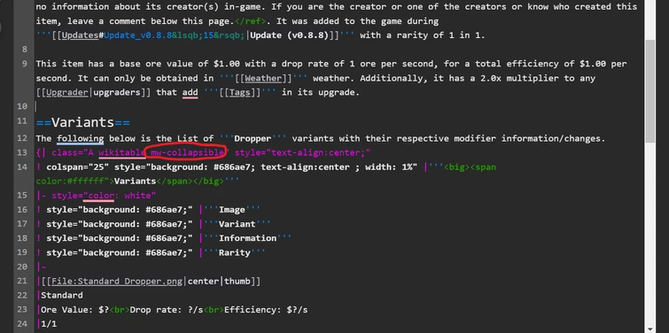 Should we delete the collapse-show button in item variants tables? | Fandom
