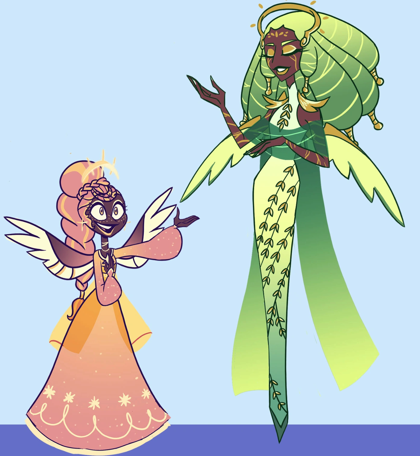 Redesign of Emily and Sera by Lovesart23 ♠️🖤🩶🤍💜 on twitter | Fandom