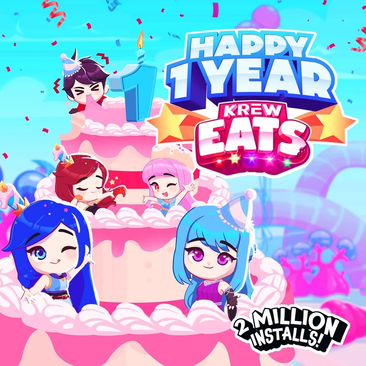 YAY FINALLY HAPPY 1 YEAR ANNIVERSARY KREW EATS!!!!!!!!! and 2 mil ...
