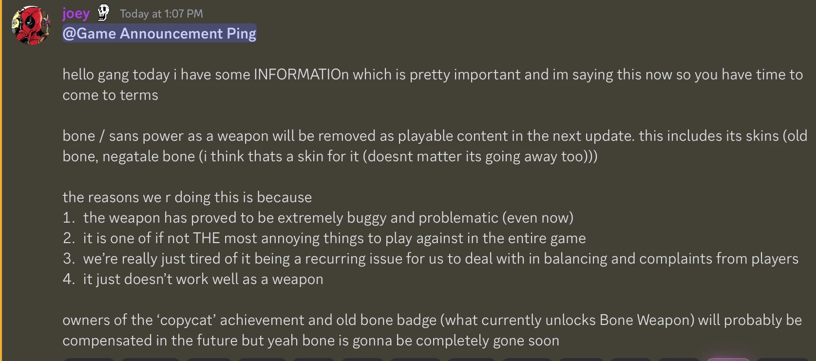 It is a sad day for all bone users | Fandom