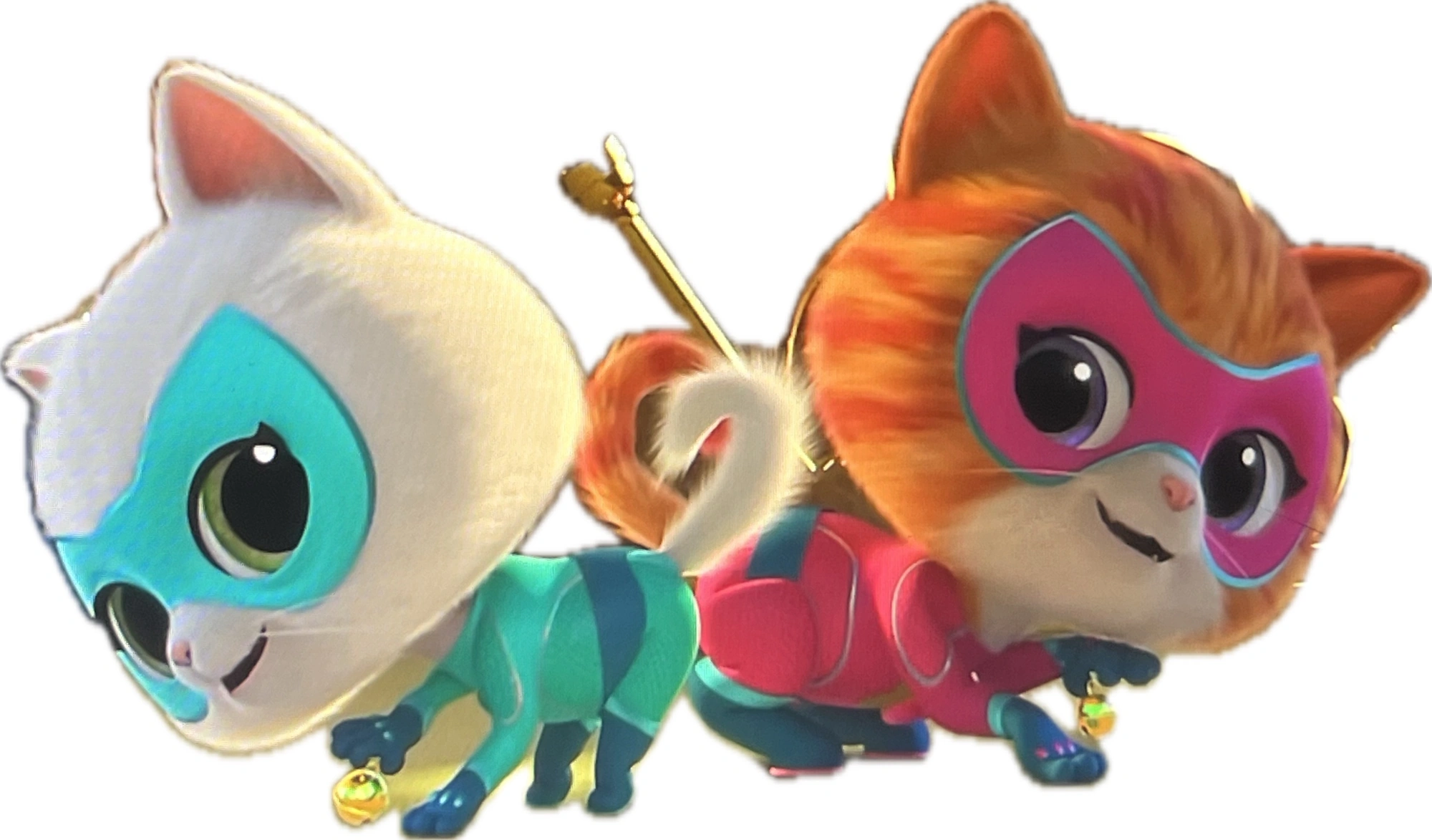 Bitsy and Ginny with their heart shaped tails pose in no background | Fandom