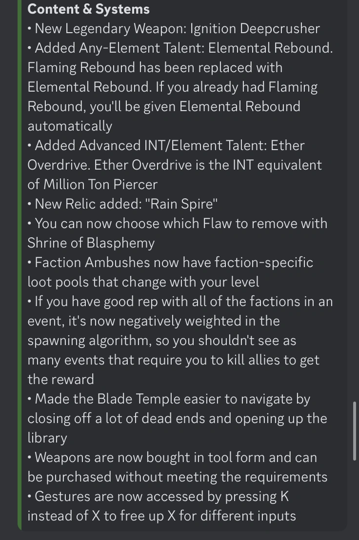 The rest of the new DW patch notes because Gloomba said so.. | Fandom