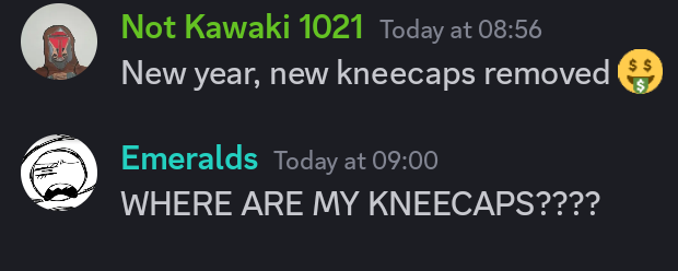 No more kneecaps for me | Fandom