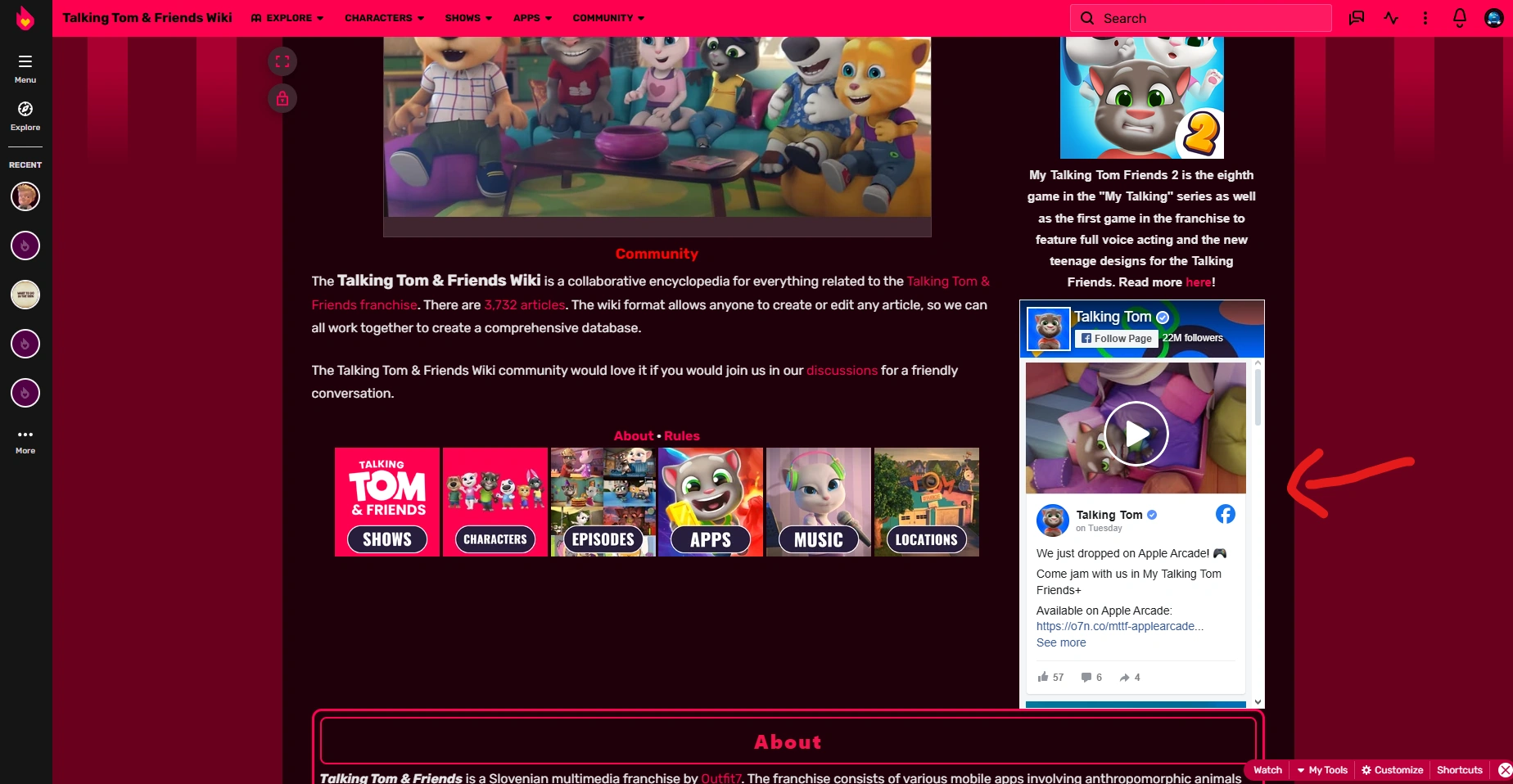 Why is the Talking Tom facebook always popping up every time i visit ...