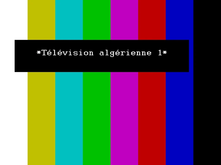 A screenshot of the last broadcast by the Algerian Channel One during ...