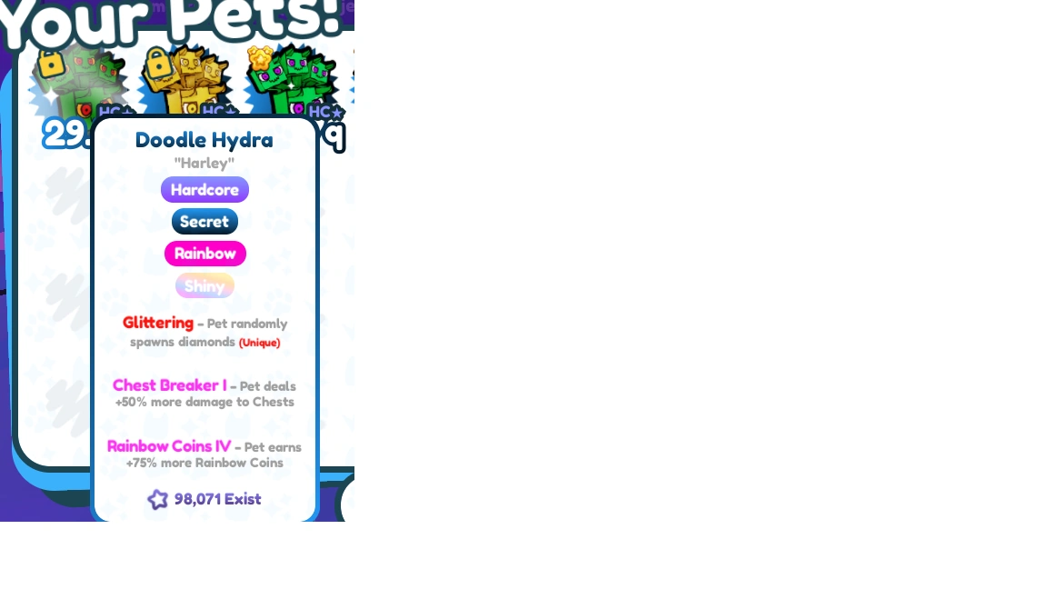 HC Doodle Hydra Shiny Rainbow for how many gems i can sell? | Fandom