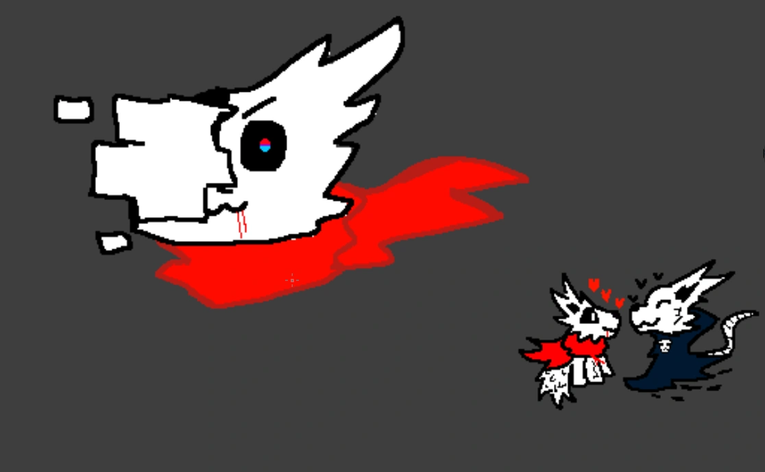 some afterdeath [geno x reaper] doodles and [cat?? bear??] reaper ...