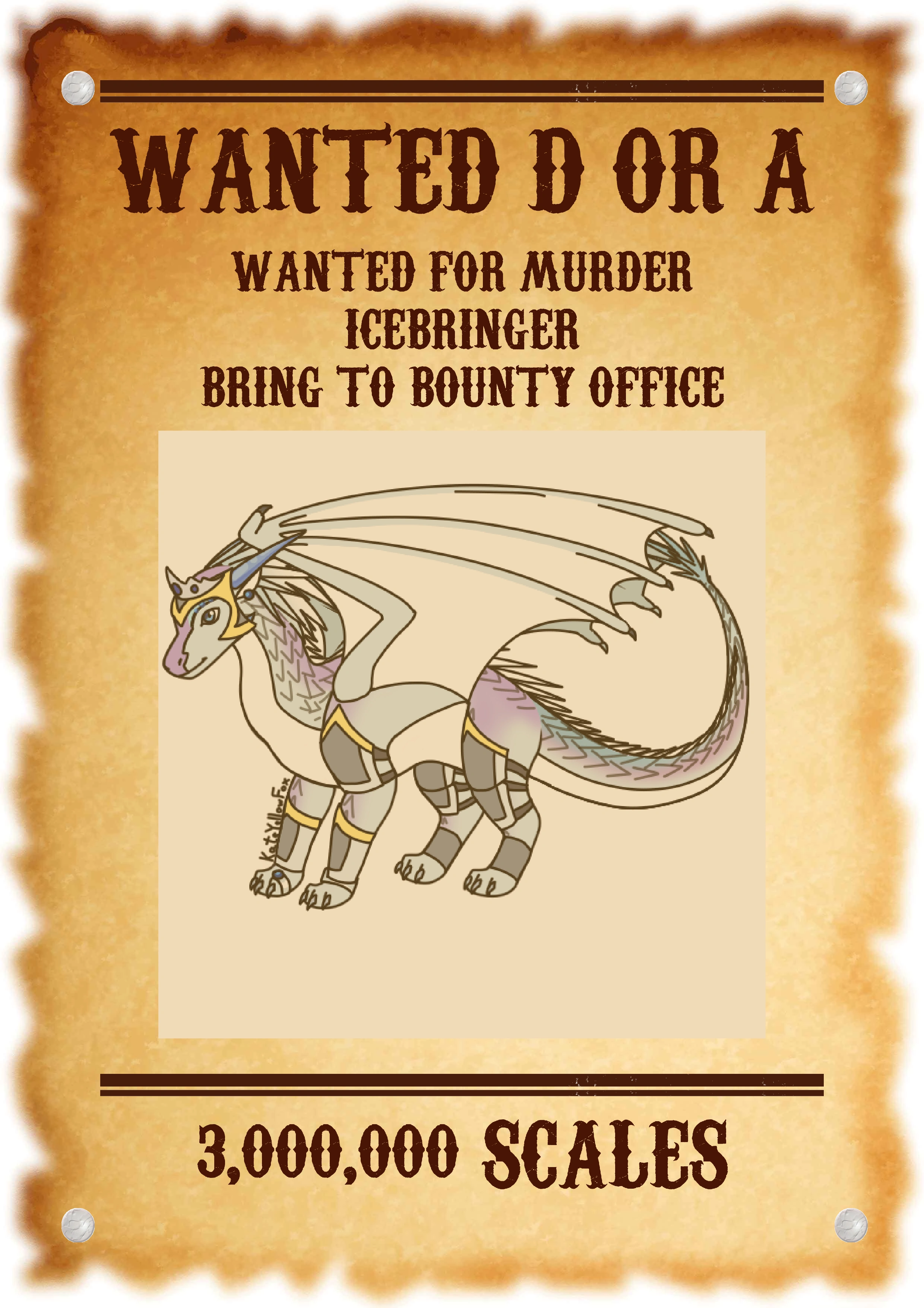 Icebringers scorpion den wanted poster | Fandom