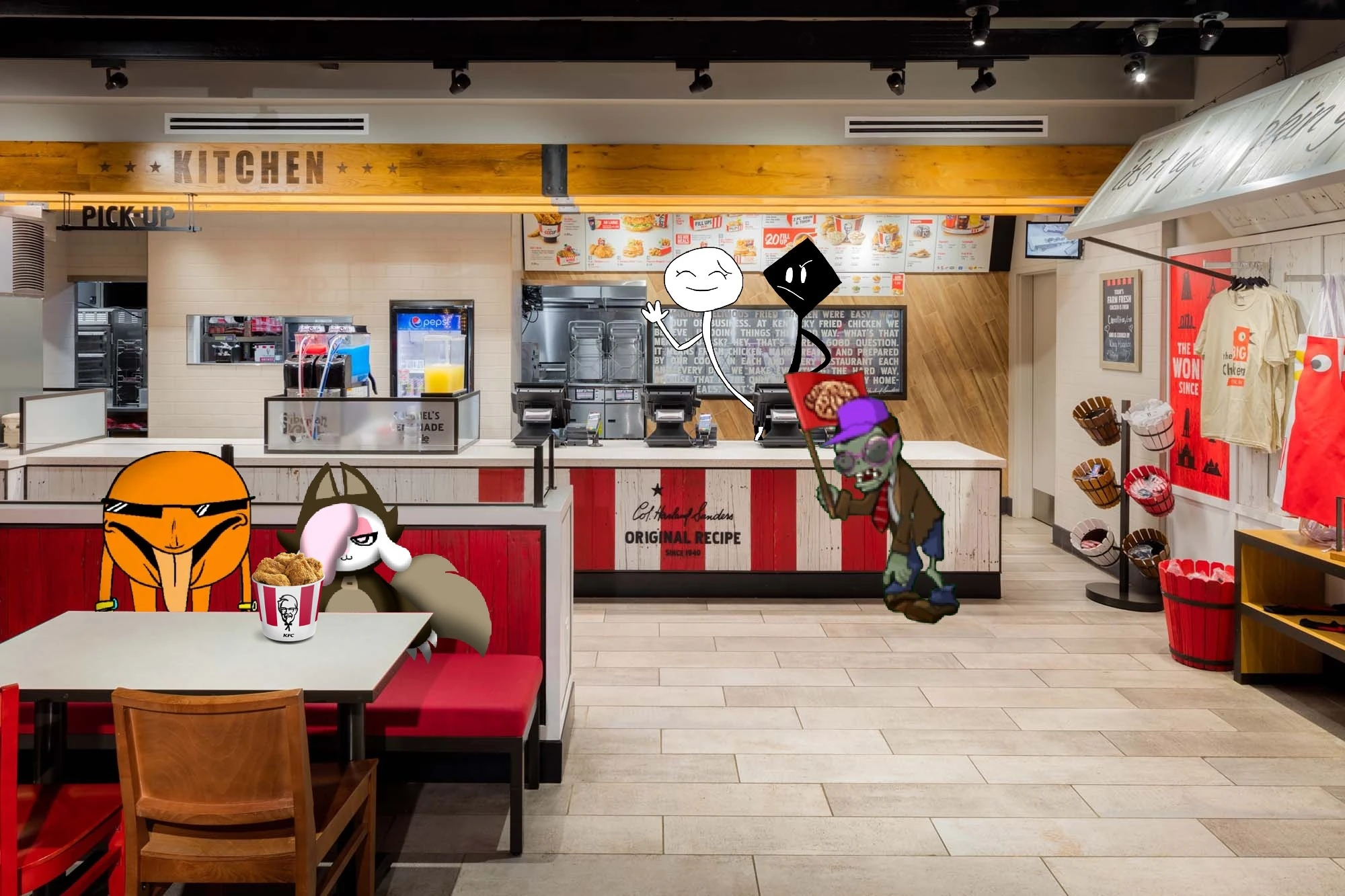 Meanwhile, in Glitchurr's KFC... | Fandom