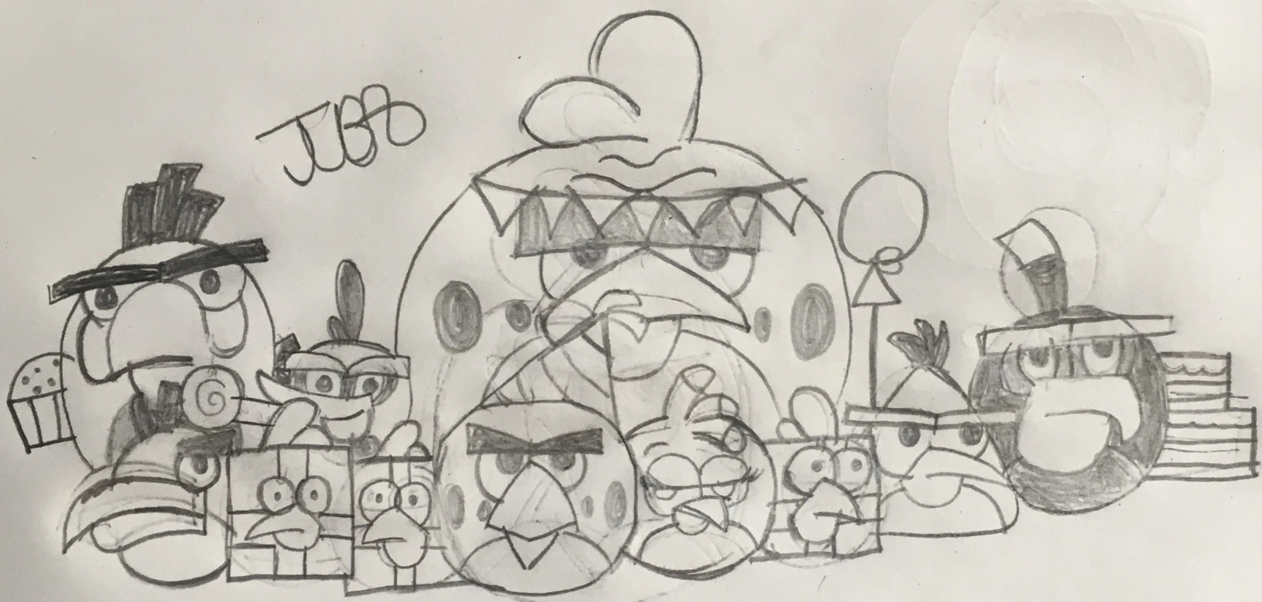 Two early sketches for the 13th anniversary of AB | Fandom