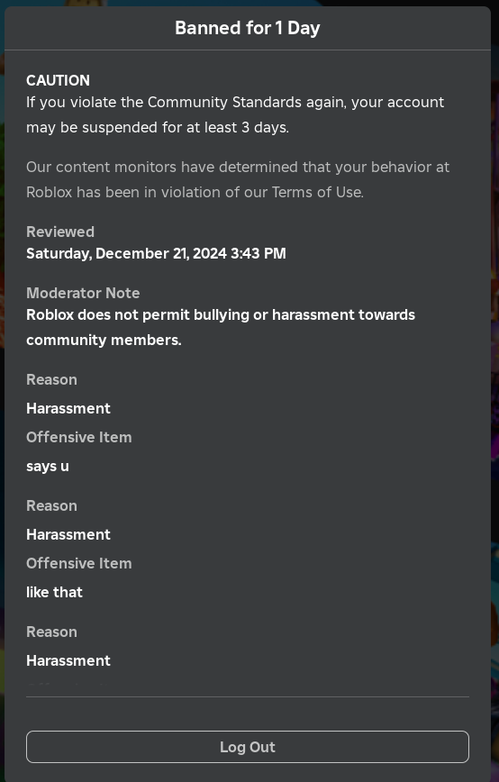 Wow roblox moderatoion so good | Fandom