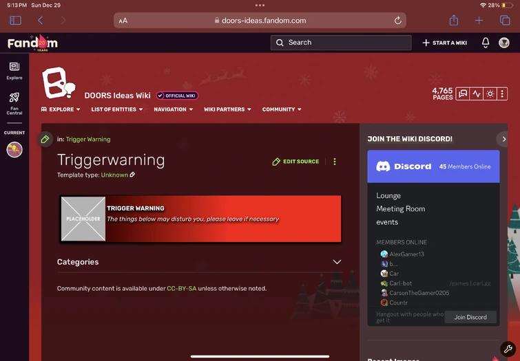 Trigger Warning | Fandom