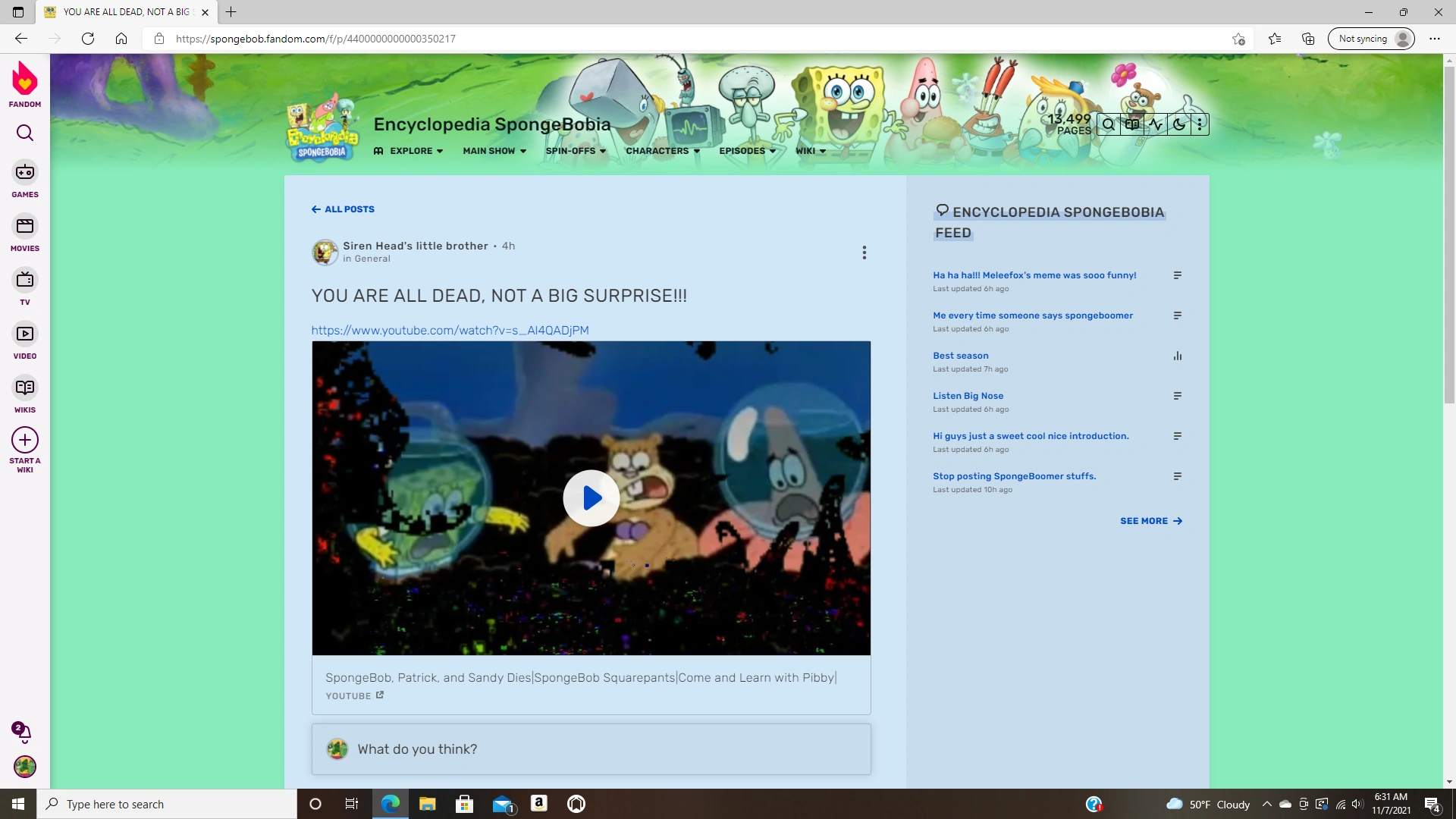SpongeBob's moustache | Fandom