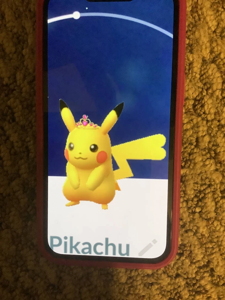 Pikachu wearing a pink crown | Fandom