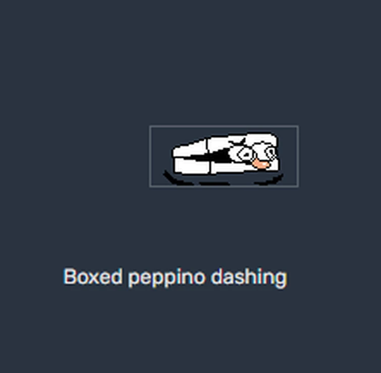There is a old running loop boxxed peppino in the rework build | Fandom