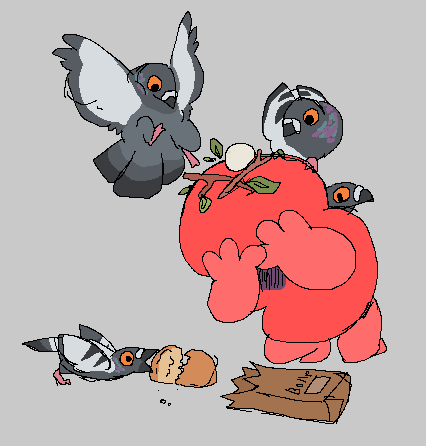 three gets harassed by pigeons | Fandom