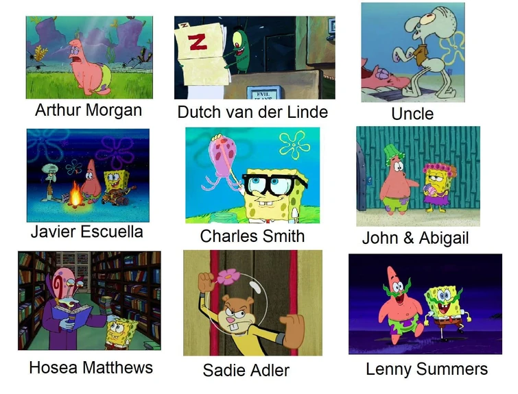 RDR2 characters portrayed in SpongeBob | Fandom