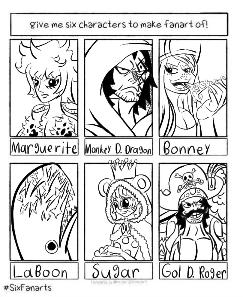 drew 6 random one piece characters | Fandom