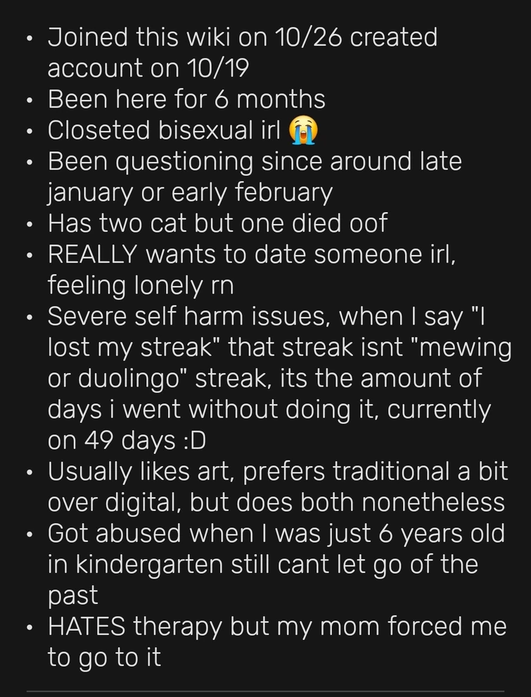 More facts about me since i cant fit it in my already fat bio / repost ...