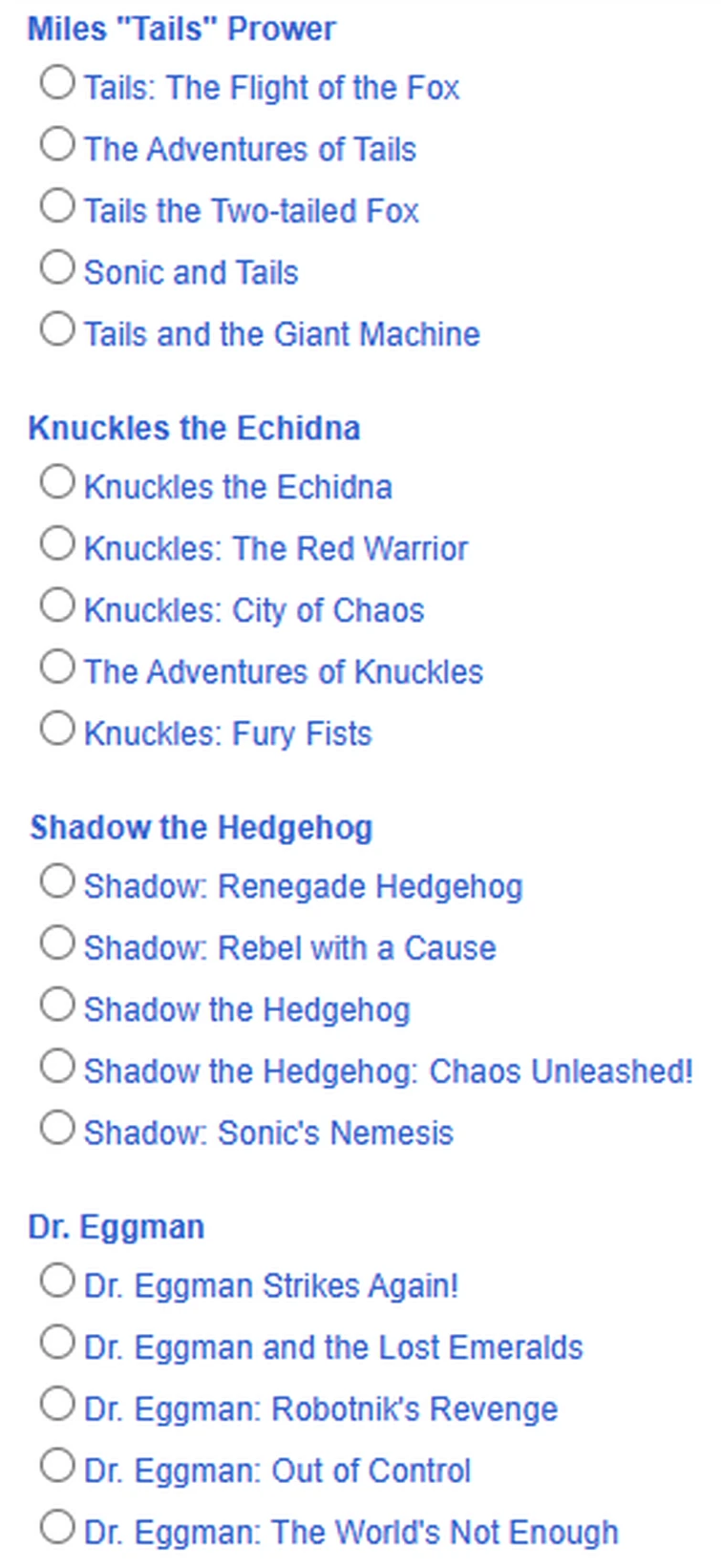 If you had to pick one of these hypothetical games, which one would you ...
