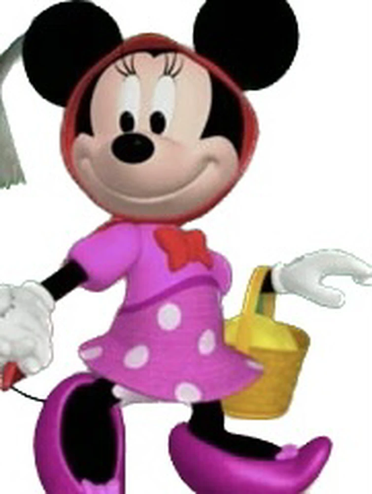 Minnie Mouse and her basket in no background | Fandom
