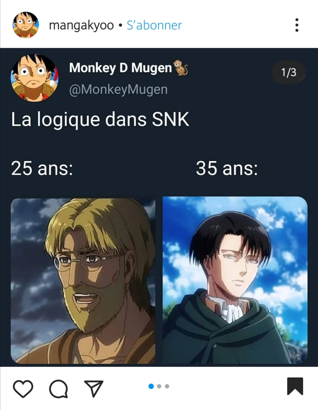 Vague de meme/publication Shingeki no Kyojin #1 ⚠ Spoil ss3,4 | Fandom