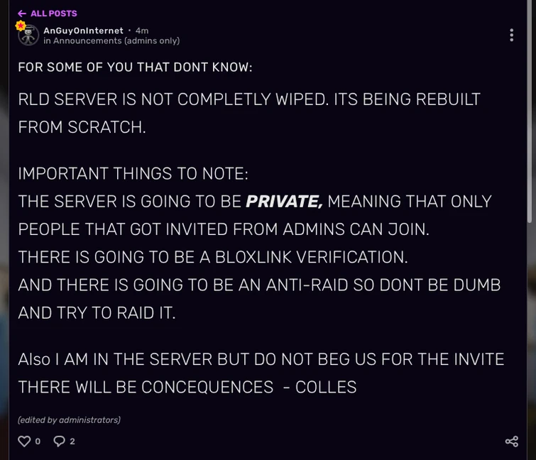 THE RLD WIKI DISCORD HAS BEEN WIPPED AWAY | Fandom