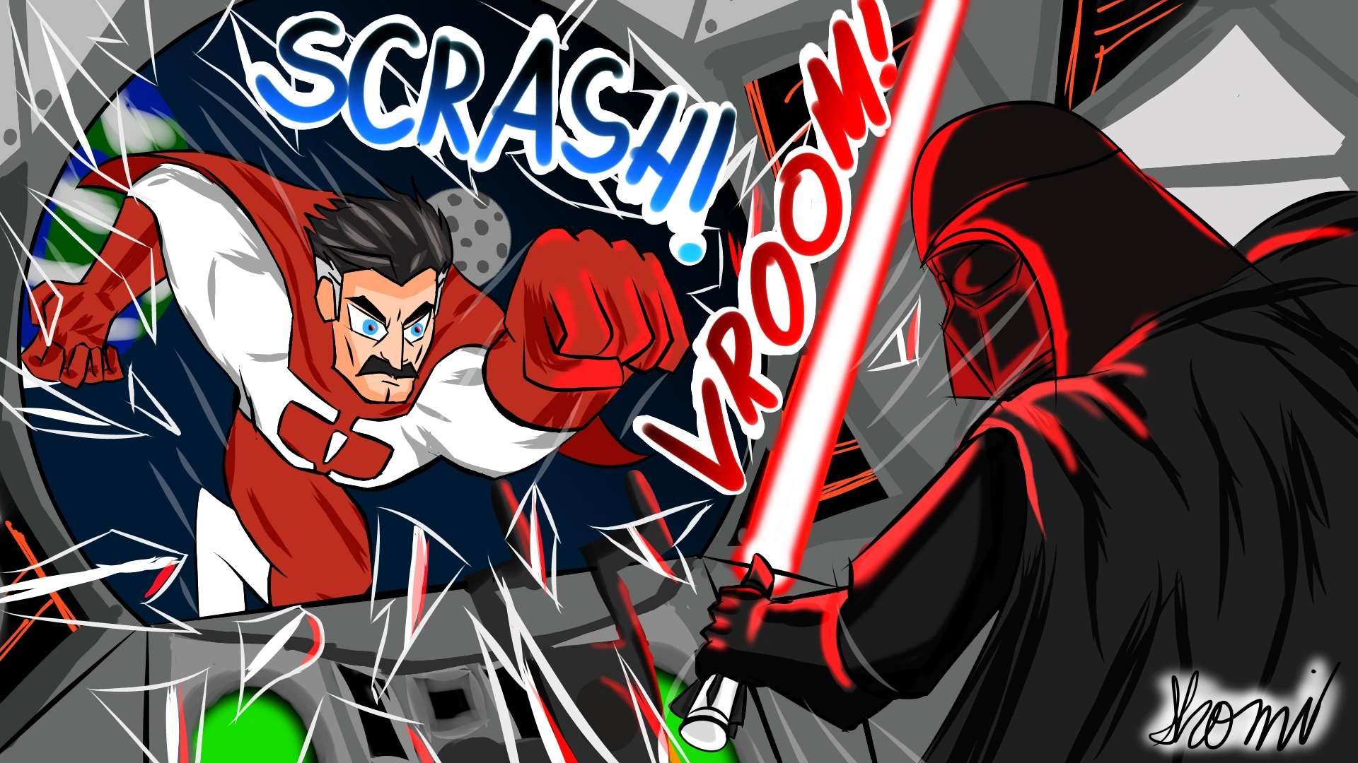 Dark Side Invincible | Omni-Man vs Darth Vader (Invincible vs Star Wars ...