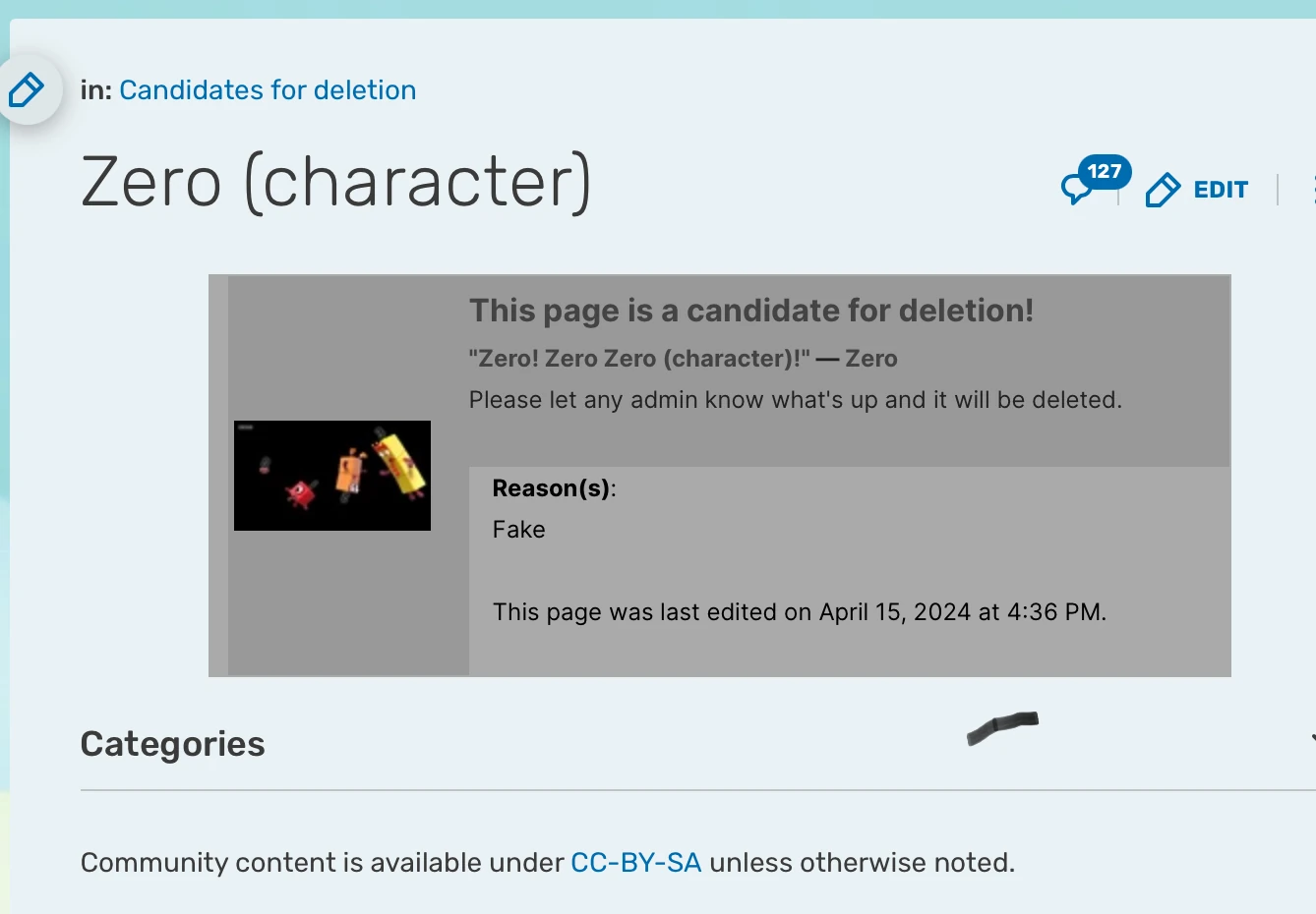 The entire Zero page is gone | Fandom