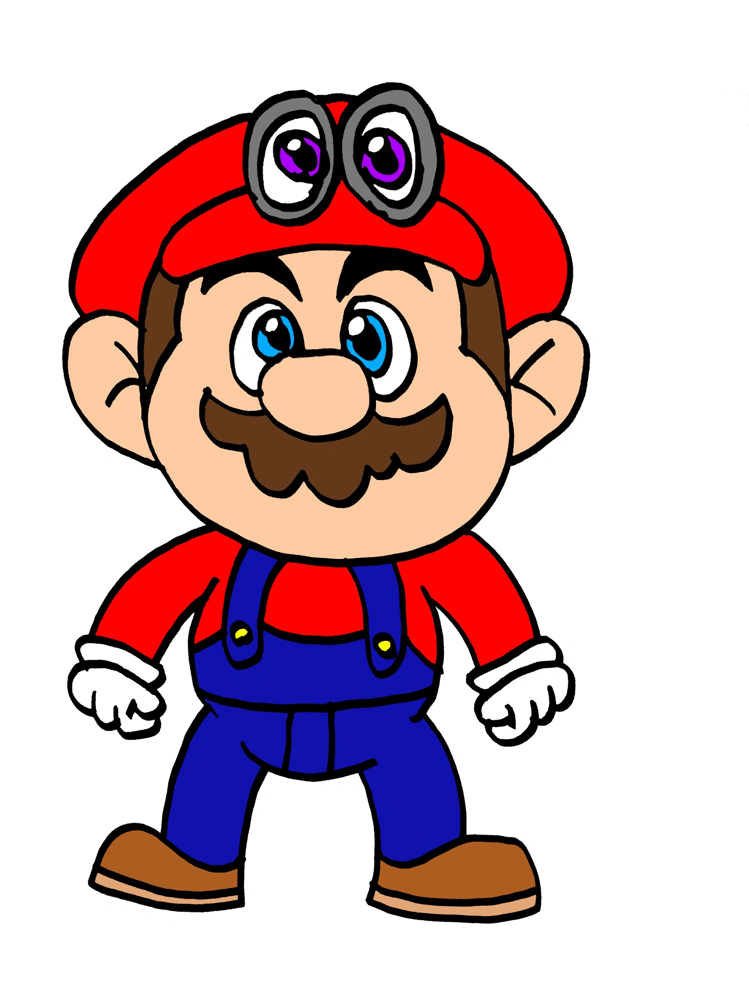 My drawing of Mario with Cappy | Fandom