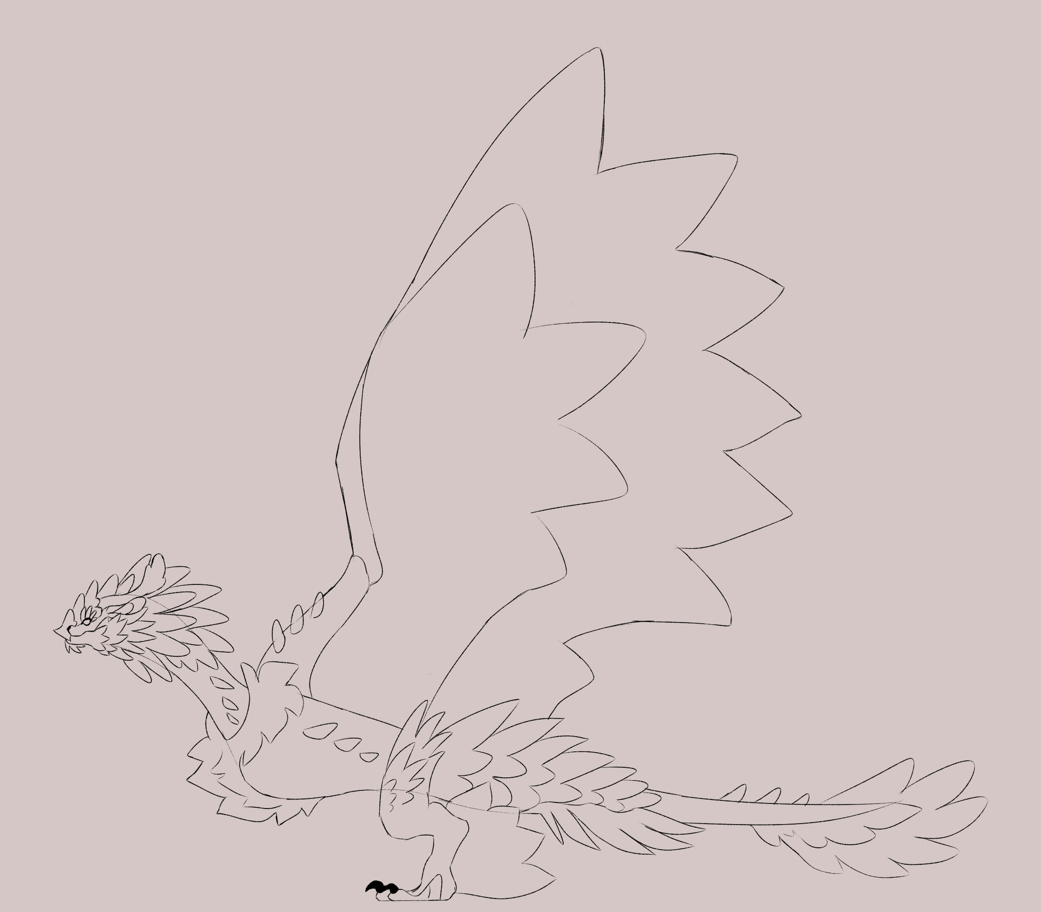 dragon concept WIP - Dandelion dragon! 🌻 ️ (lineart done) | Fandom