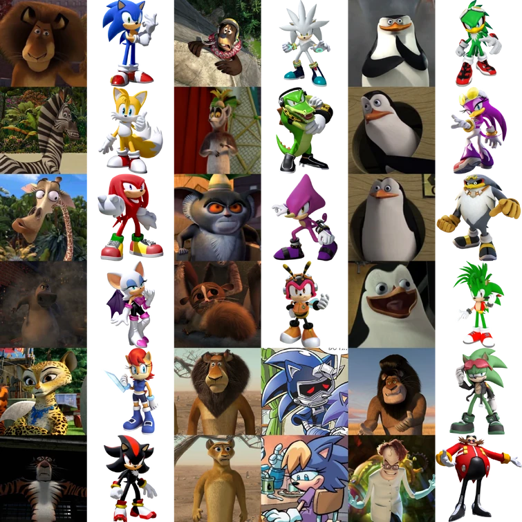 Sonic Characters as Madagascar Characters | Fandom