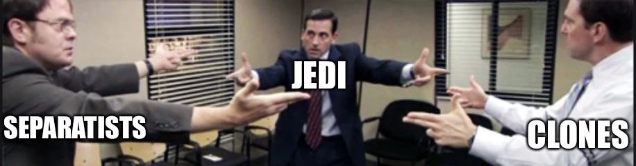 Everyone on the battlefield during Order 66 be like (meme) | Fandom