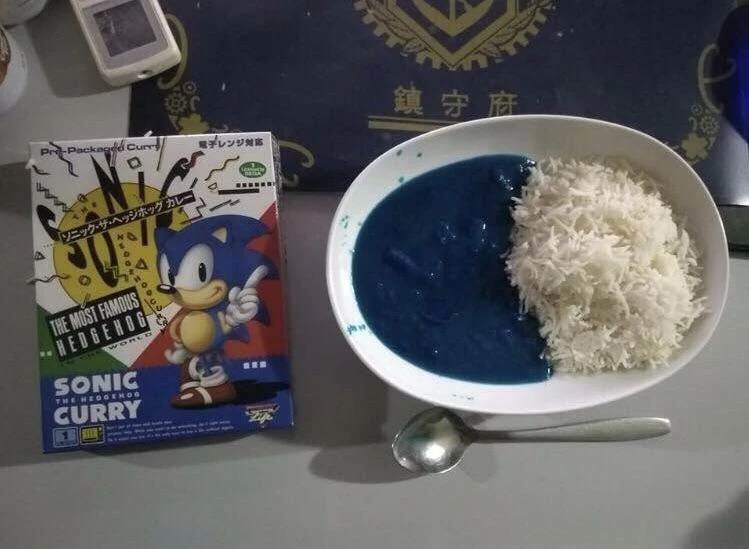 Question for those who've tried the limited edition blue Sonic curry ...