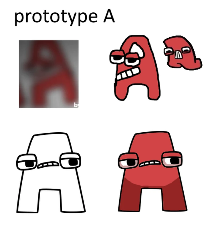 Remade the old designs of A | Fandom